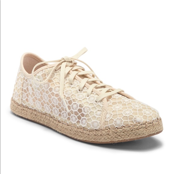 Toms | Shoes | Toms Natural Mosaic Lena Crochet Lace Up Sneakers | Poshmark